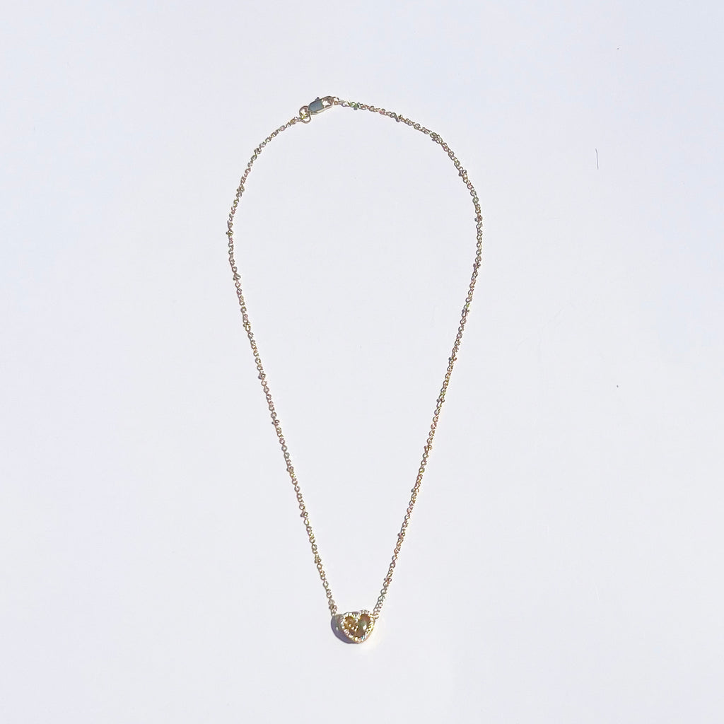 Jennifer Croll Exclusive 14K Gold Plated "Floating Heart" Necklace whi ...